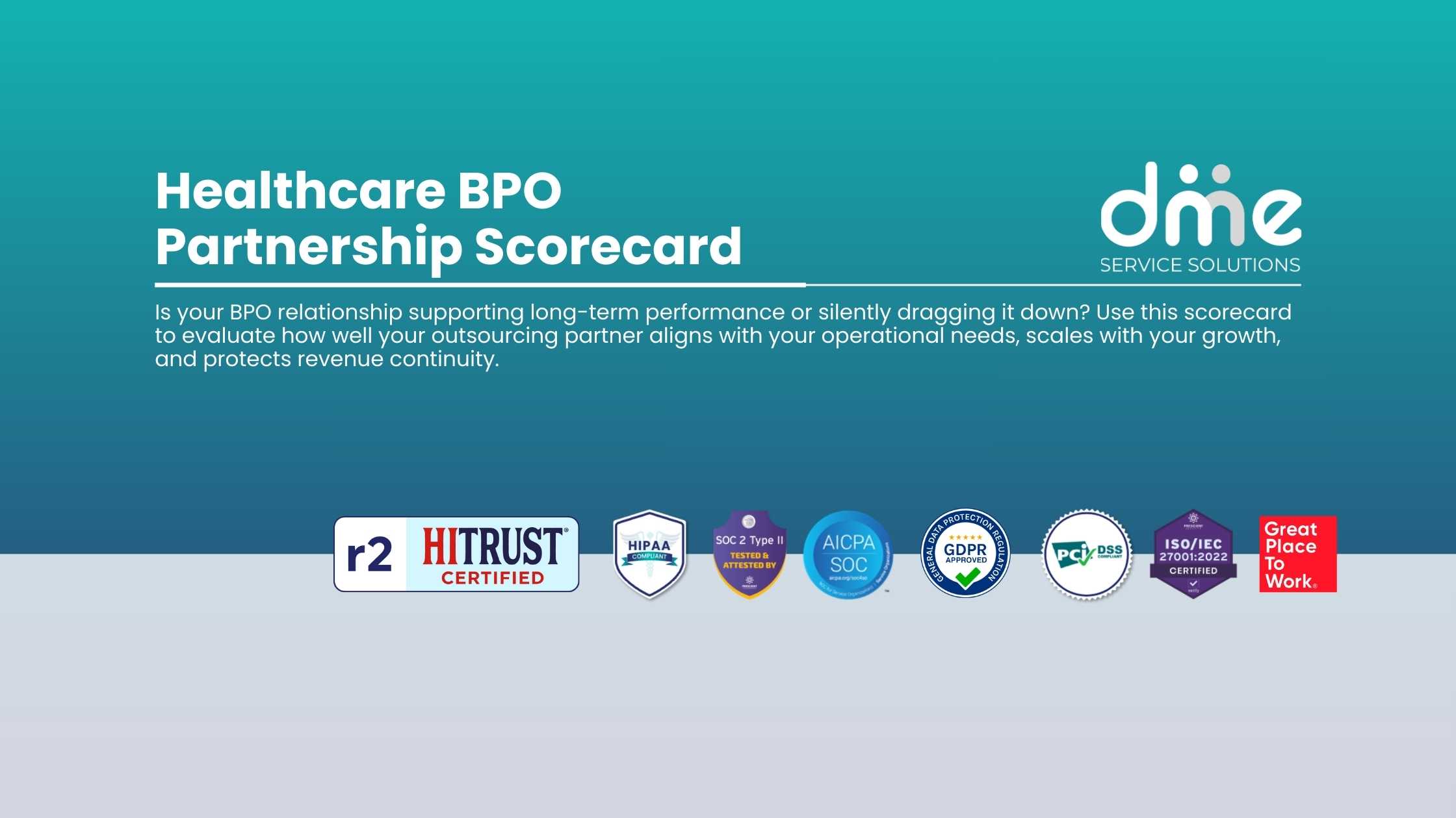 Healthcare BPO Partnership Scorecard